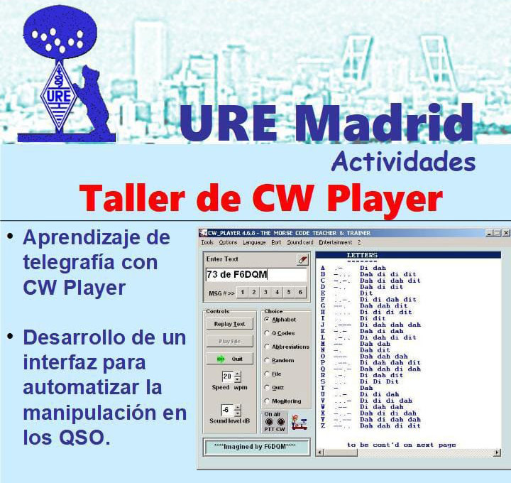 Taller de CW Player en S.L. URE Madrid - Unión de Radioaficionados ...
